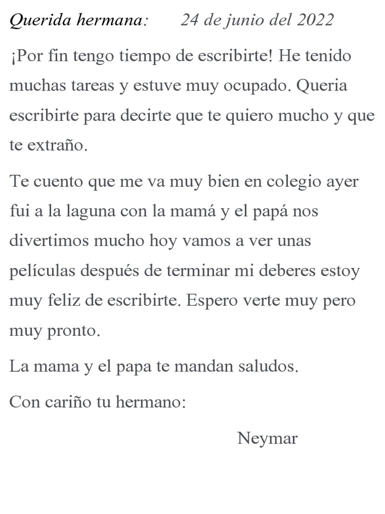 Querida Hermana | PDF