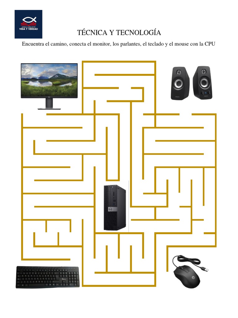 Actividad Laberinto Partes de La Computadora | PDF