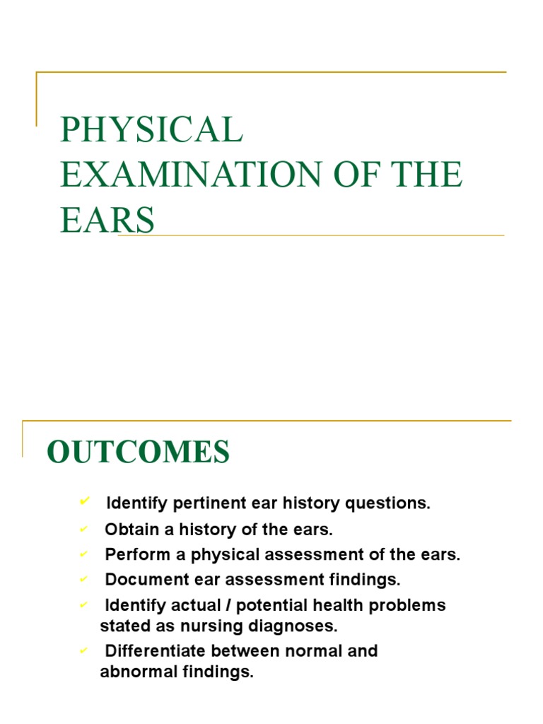 Ear Assessment 4 | PDF | Ear | Nervous System