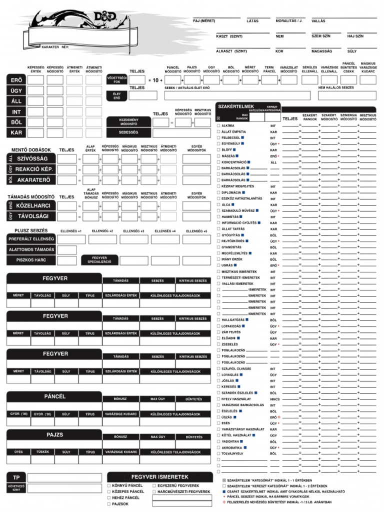 D&D Character Sheet | PDF
