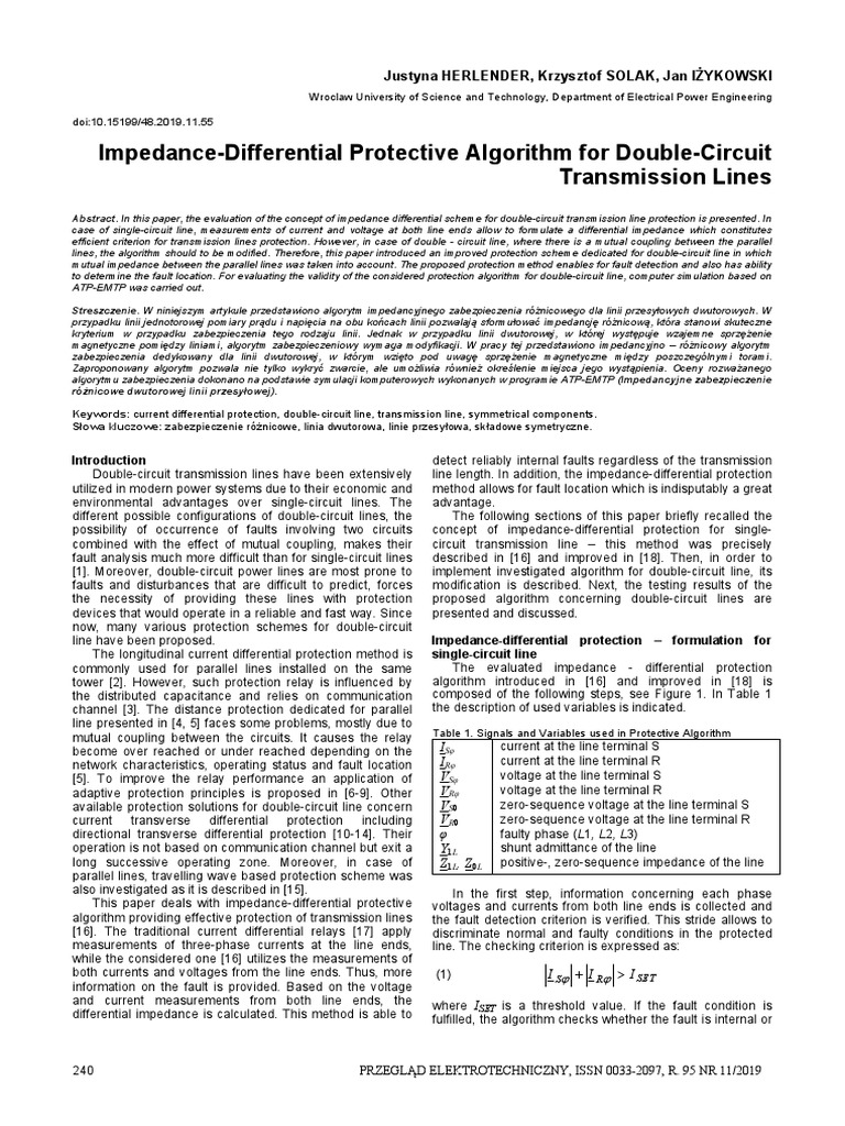 Sequence Impedances of Transmission Line | PDF