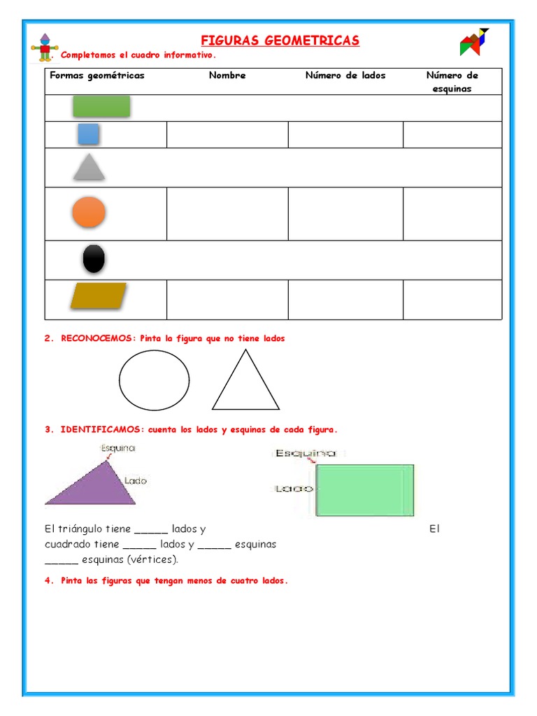 E3 S3 Ficha D4 Mat Figuras Geometricas | PDF