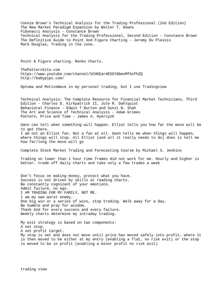 Constance Brown's Trading Analysis Guide | PDF