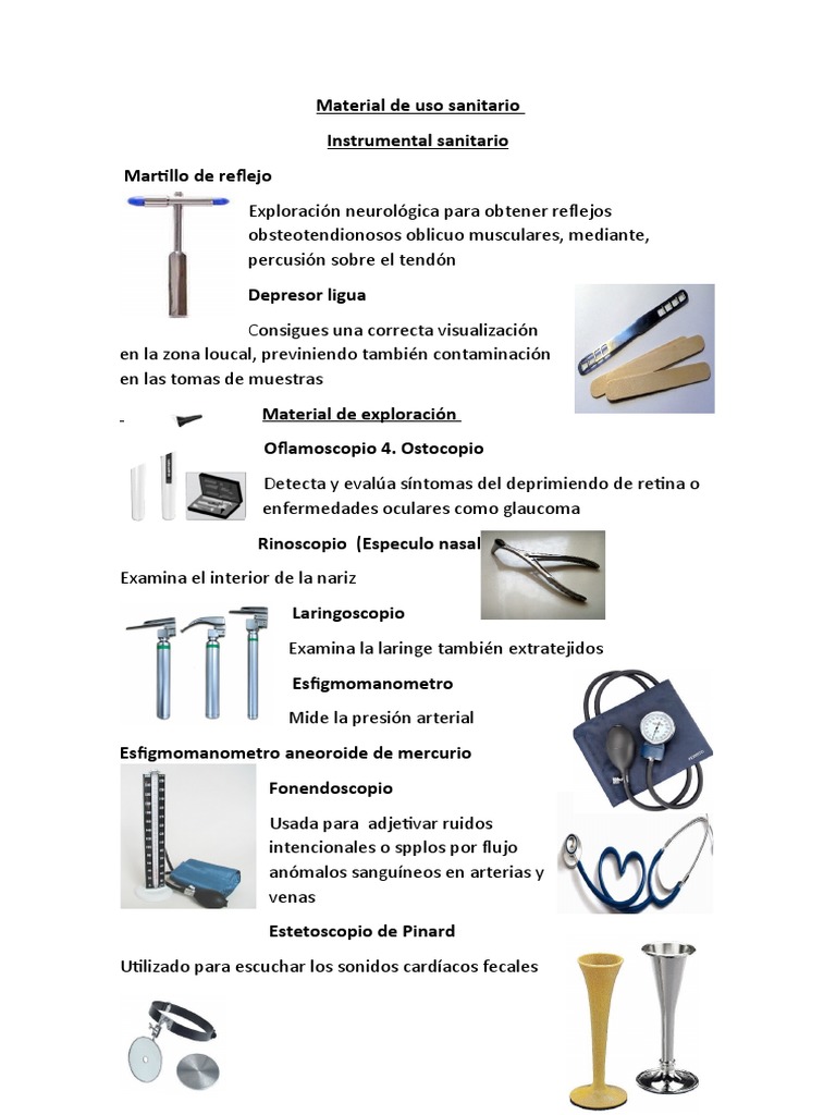 Material de Uso Sanitario | PDF | Cirugía | Medicina CLINICA