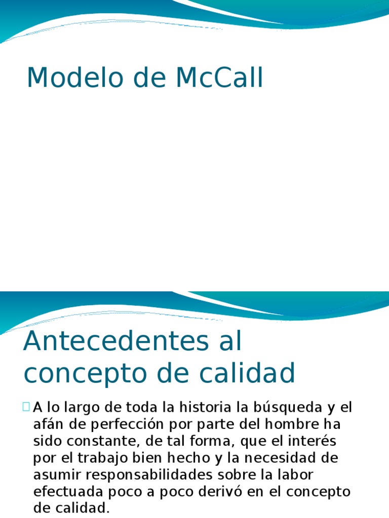Modelo de McCall | PDF | Software | Programa de computadora