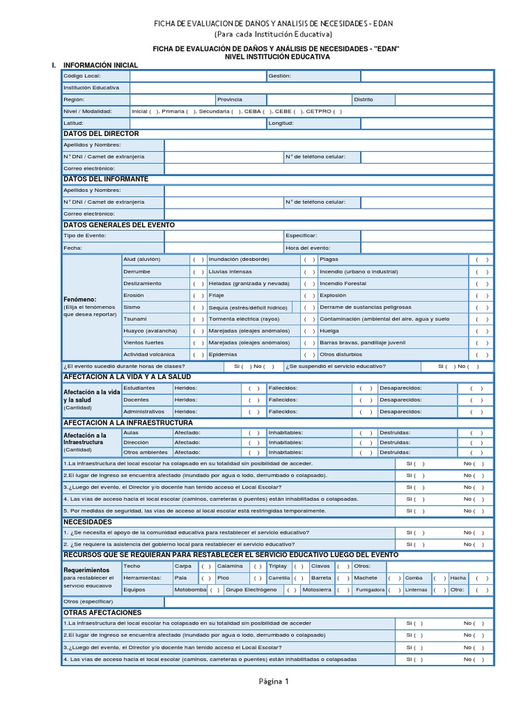 Ficha Edan Educacion | PDF | Tormentas | Geografía Física