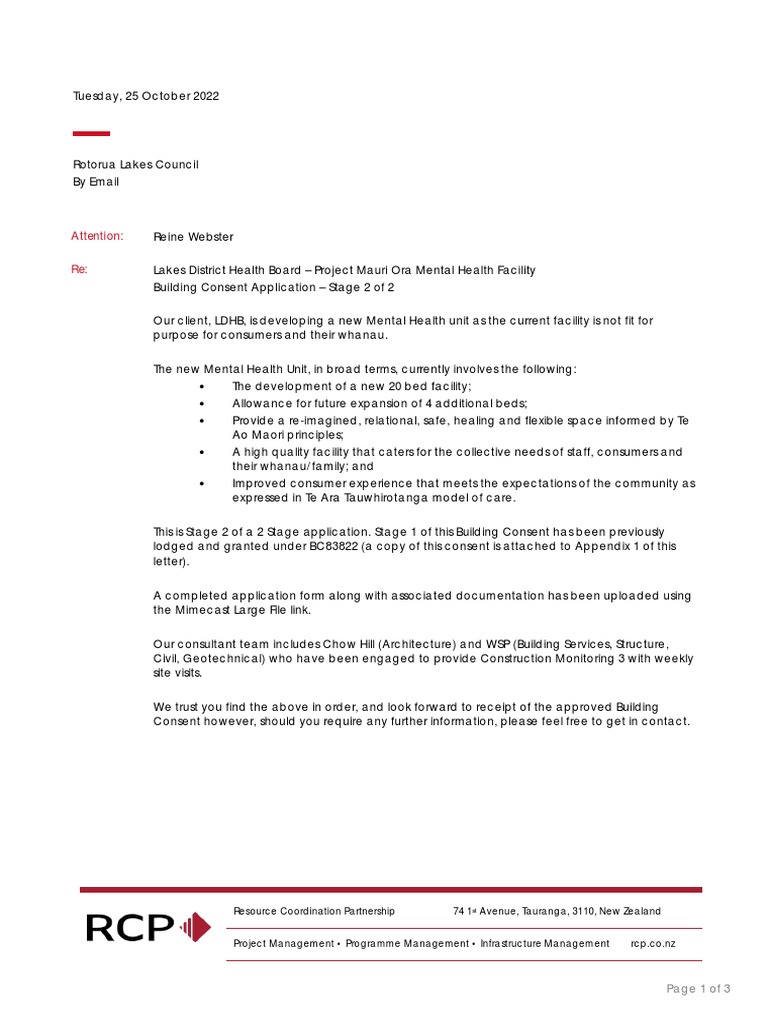LDHB Project Mauri Ora Building Consent | PDF | Geotechnical Engineering