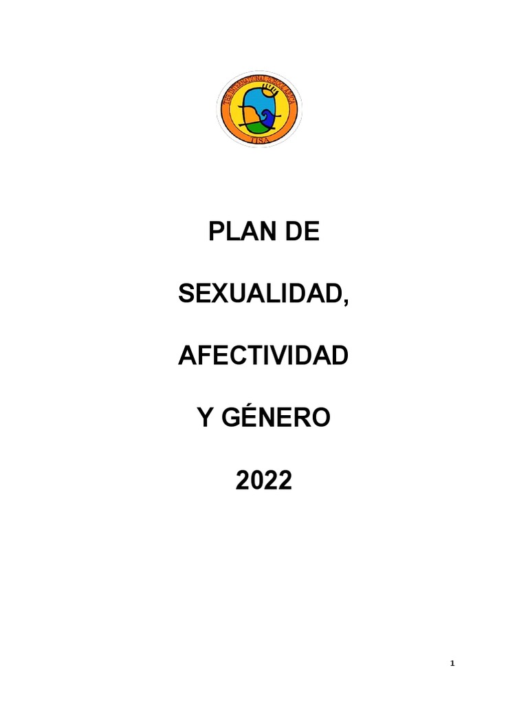 Plan De Sexualidad Afectividad Y Género 2023 Pdf Las Emociones