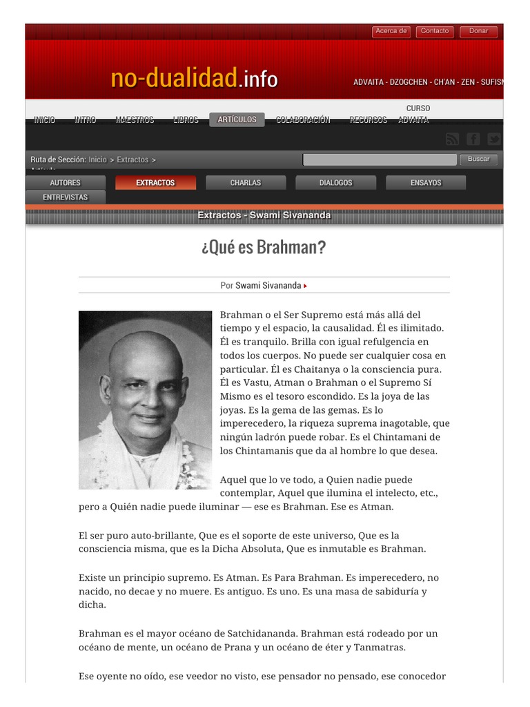 Qué Es Brahman | PDF | brahmán | Mantman (hinduismo)