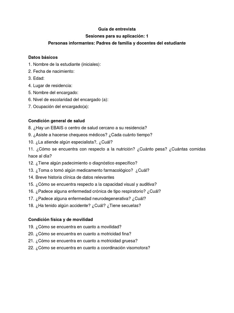 Entrevista semiestructurada | PDF | Aprendizaje