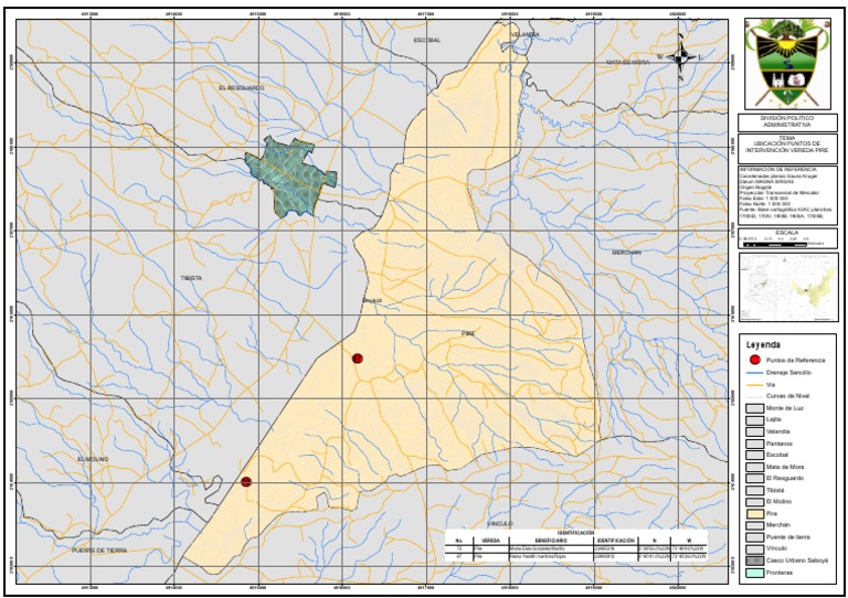 Mapa de Intervención Vereda Pire | PDF | Datos geográficos e información | Diseño gráfico