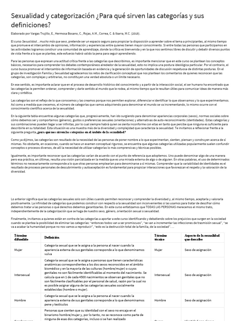 Sexualidad y Categorización | PDF | Orientación sexual | Estudios LGBTQIA+