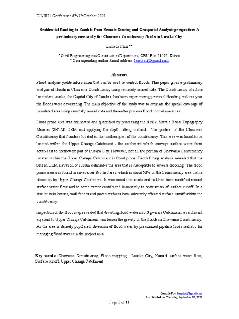 Ressidential Flooding | PDF | Flood | Drainage Basin