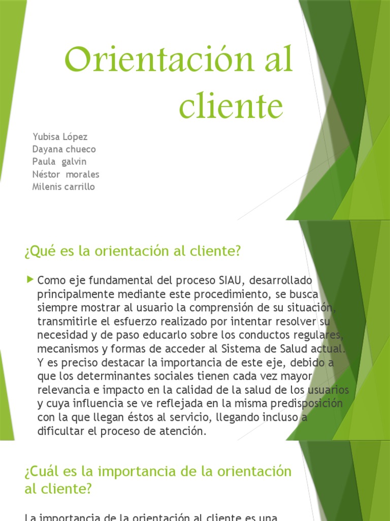 Orientación Al Cliente | PDF | Cliente | Marketing