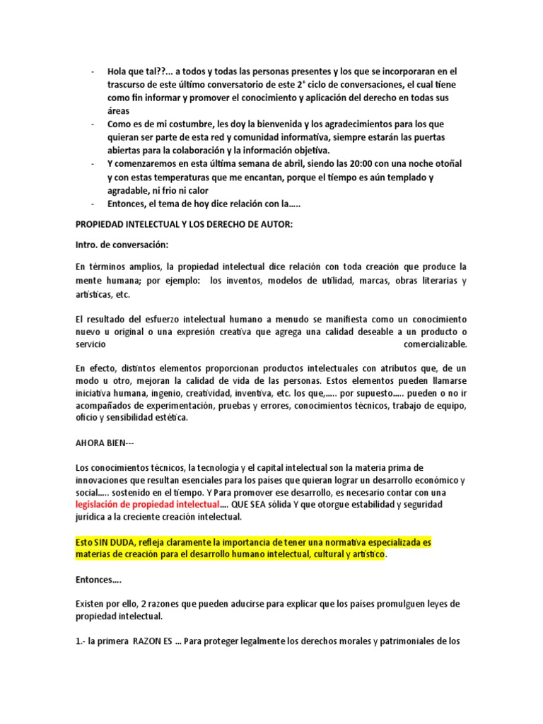 Propiedad Intelectual | PDF | Propiedad intelectual