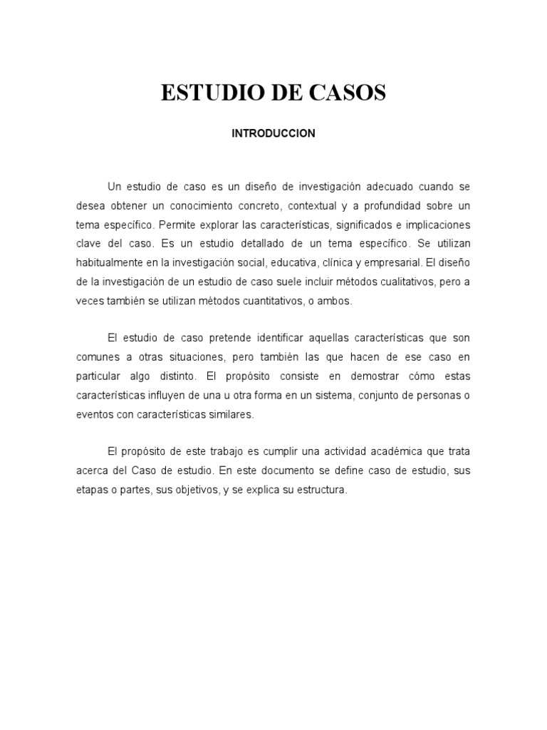 Guía Completa del Estudio de Caso | PDF | Caso de estudio | Teoría