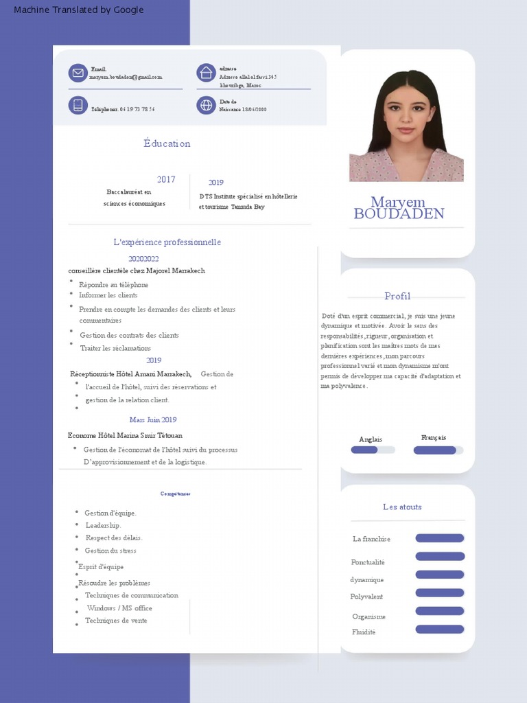 CV Mariam FR | PDF