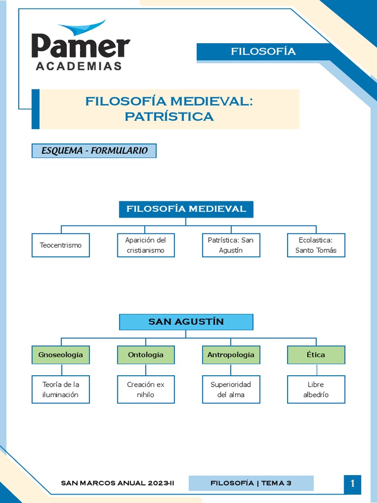 C - Sem3 - Filosofía - Filosofía Medieval Patrística | PDF | Verdad | Agustín De Hipopótamo