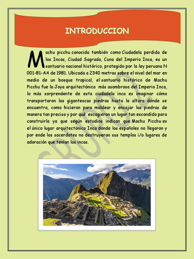 Guia Turistica Machupicchu - Grupo 2 Final | PDF | Machu Picchu ... Guia Turistica Machupicchu - Grupo 2 Final | PDF | Machu Picchu ...