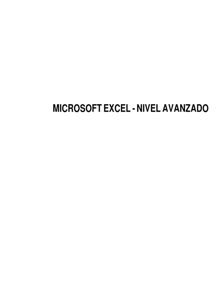 Manual Excel Avanzado | PDF | Microsoft Excel | Desviación Estándar