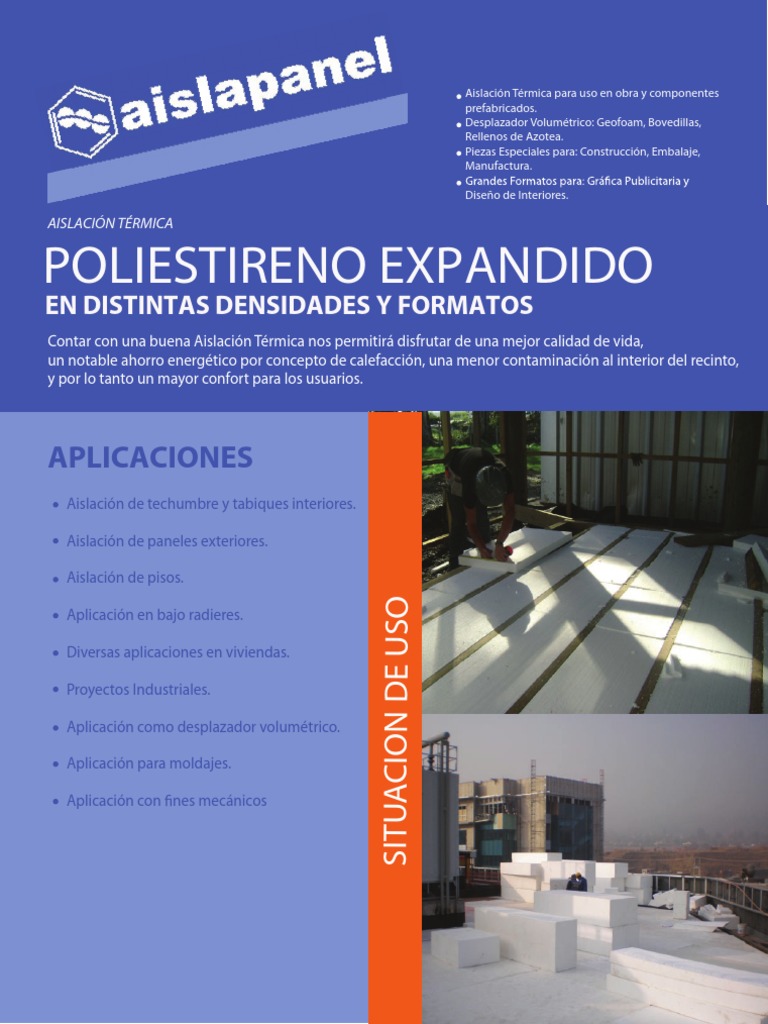 Aislapanel-Poliestireno Expandido | PDF | Poliestireno | Pascal (Unidad)