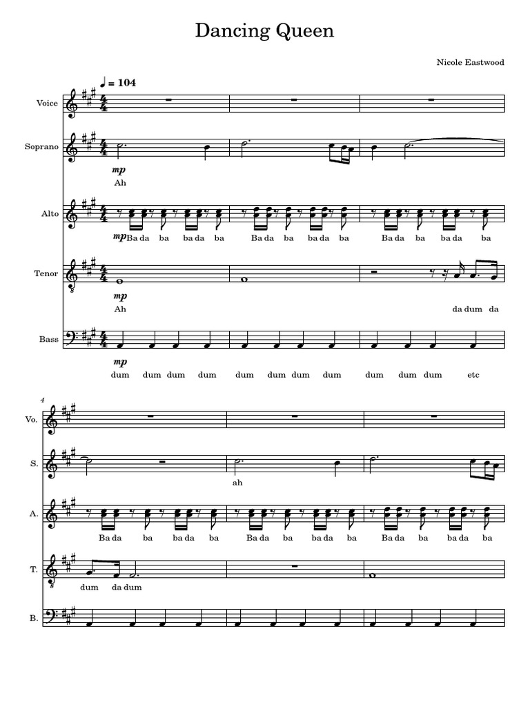 Dancing Queen | PDF | Human Voice | Musical Techniques
