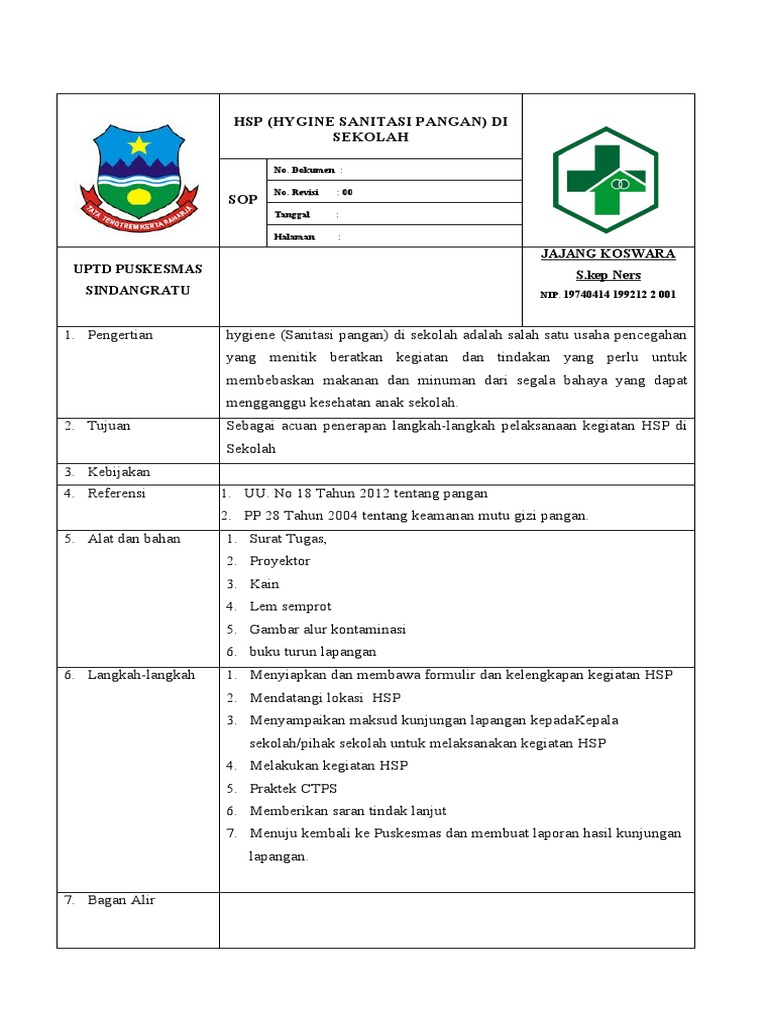 Sop HSP Di Sekolah | PDF
