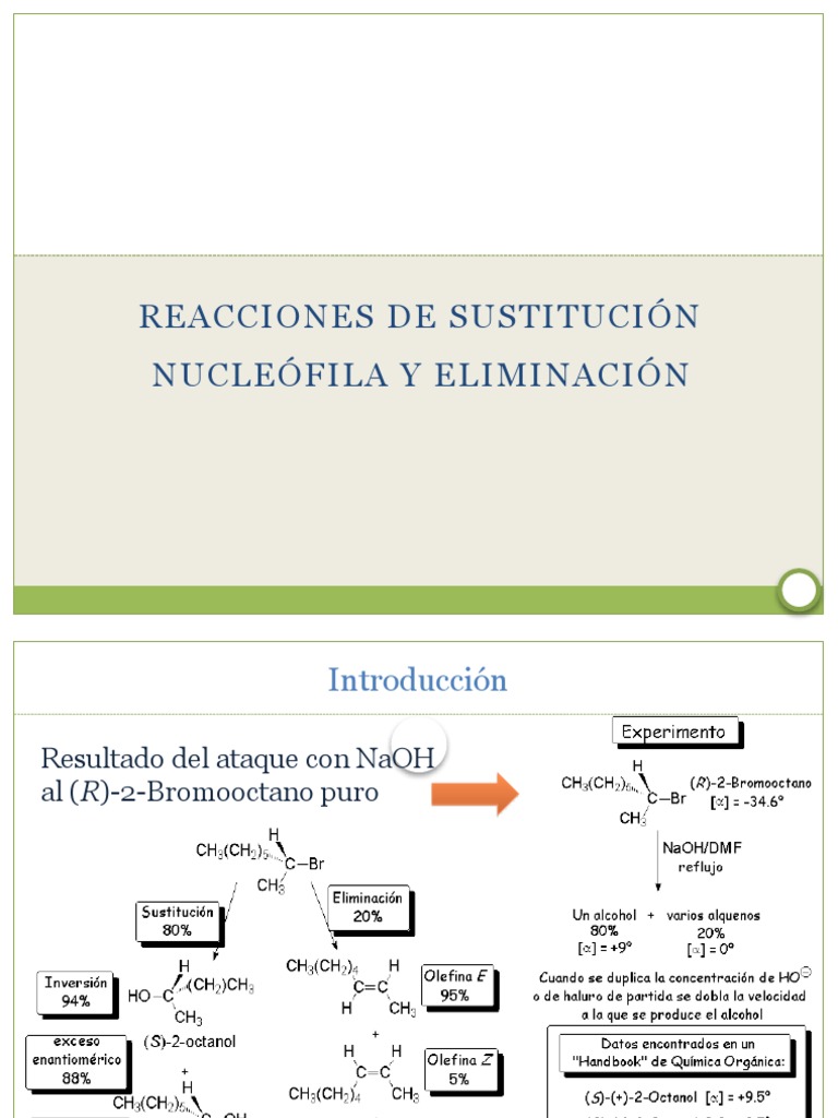 Reacciones SN1 y SN2: Mecanismos y Factores | PDF | Moléculas | Procesos unitarios