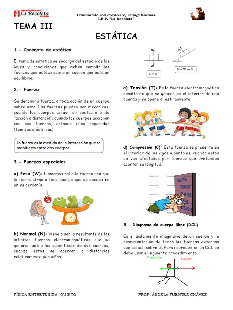 Tema Iii Estática | PDF | Tensión (Física) | Fuerza