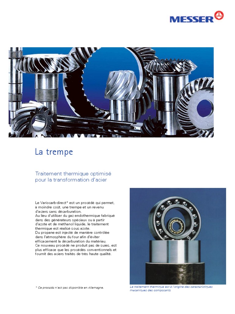 Brochure La Trempe | PDF | Traitement thermique | Acier