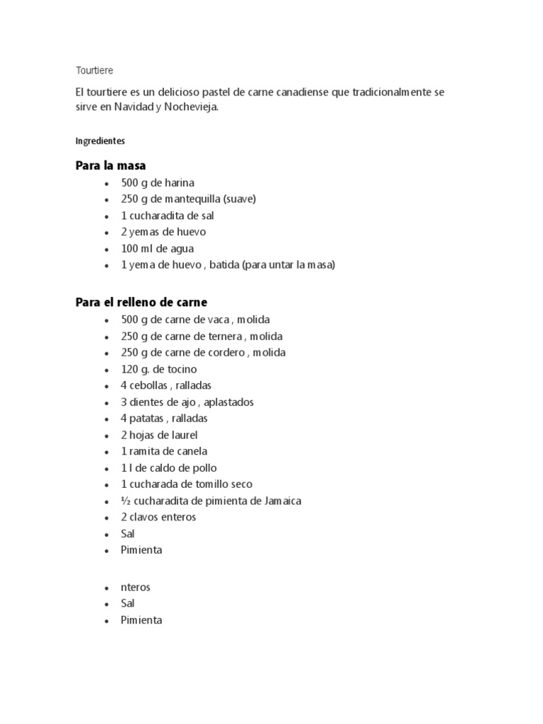 Tarea Sofi | PDF | Tocino | Postres