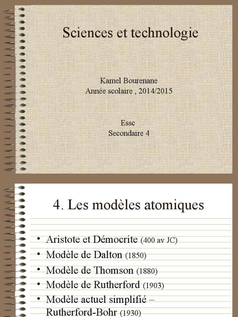 Atome - Modele Atomique | PDF | Noyau atomique | Atomes