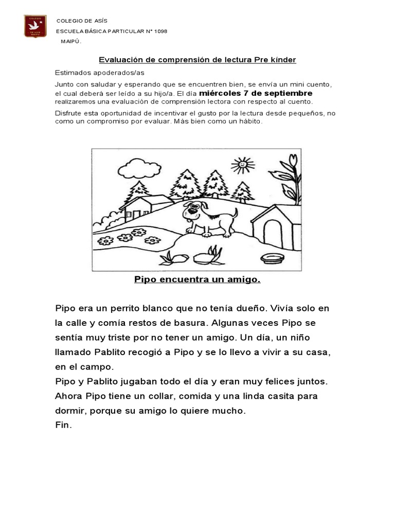 Pipo Encuentra Un Amigo. Cuento | PDF