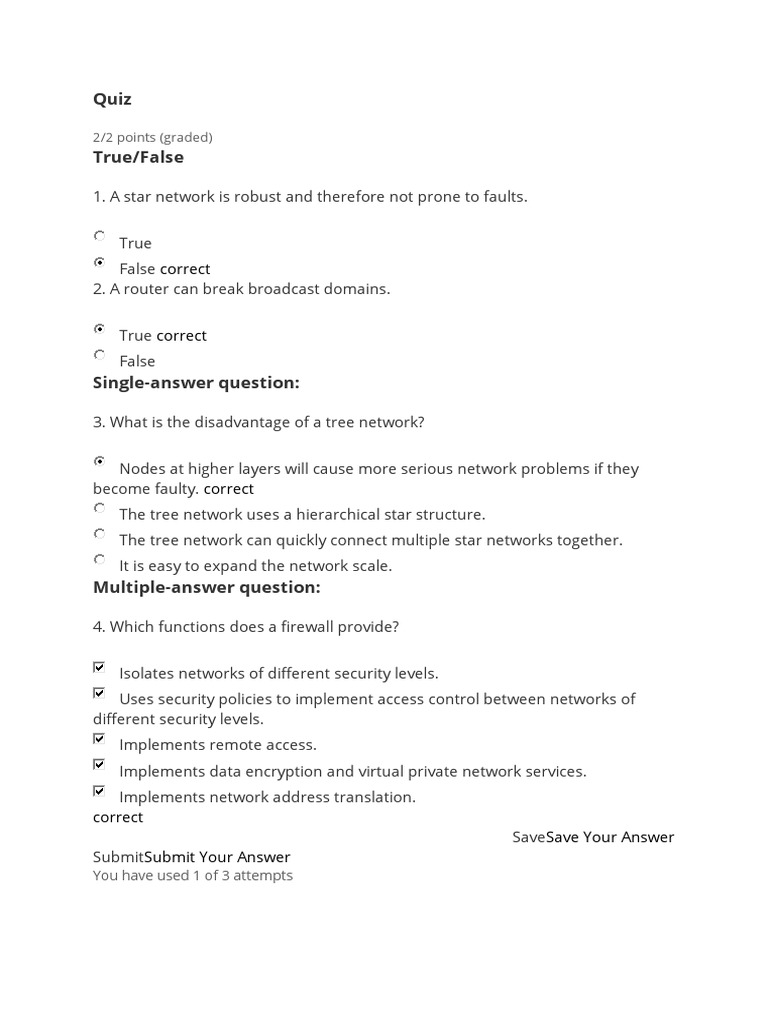 Quiz Hcia Dataco | PDF | Osi Model | Computer Network