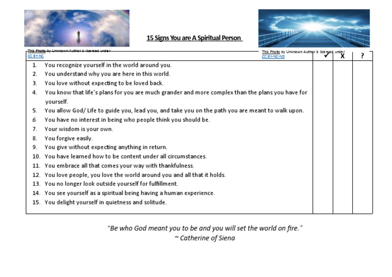 15 Signs of a Spiritual Person | PDF | Religion & Spirituality | Lifestyle