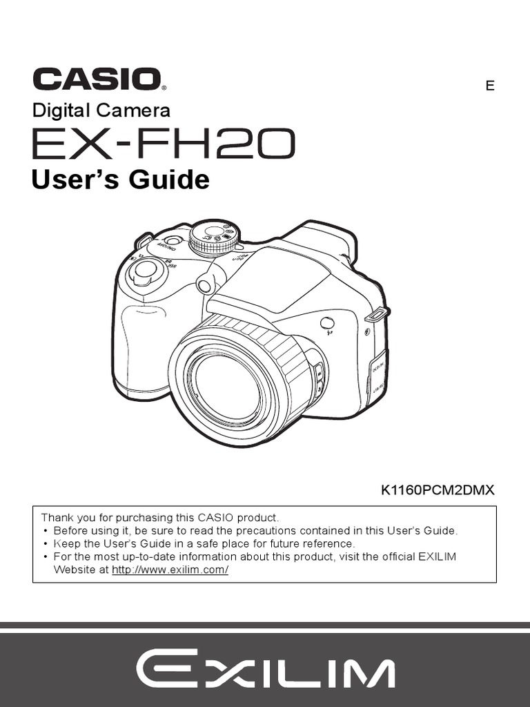 Exilim Ex Fh20 | PDF | Camera | Shutter (Photography)