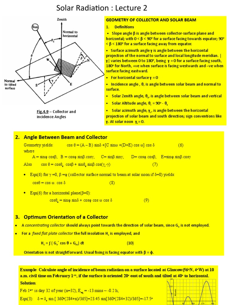 Solar Radiation - L2 | PDF | Atmosphere | Greenhouse Effect