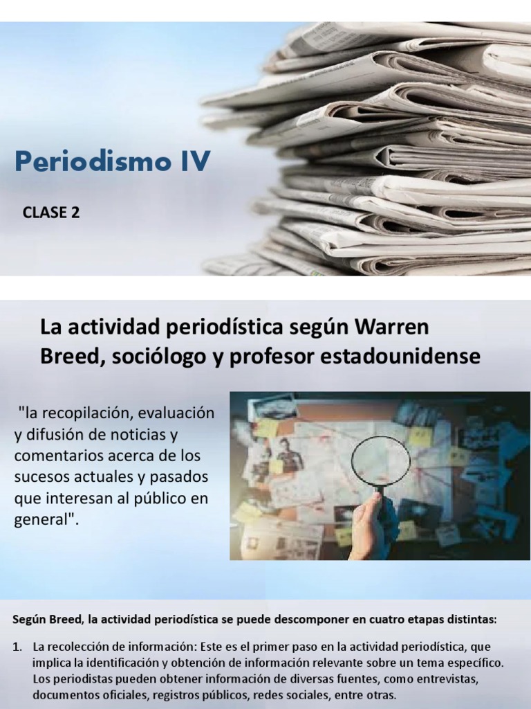 Clase 2 Periodismo 4 | PDF | Información | Periodismo
