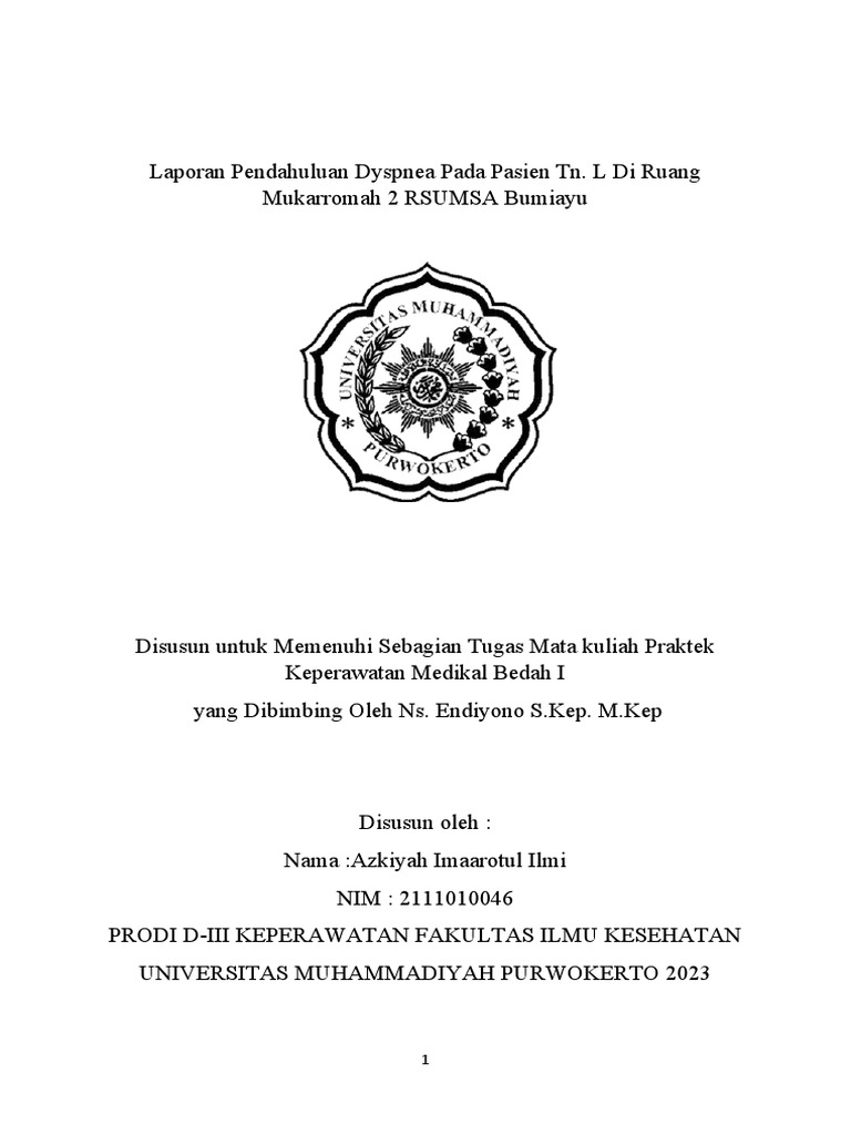 LP Azkiyah - 2111010046 - Dyspnea | PDF