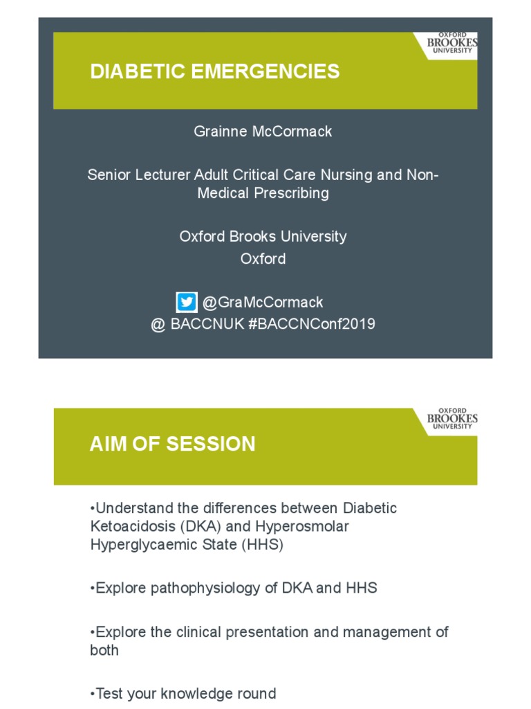 Diabetic Emergencies for ICU Nurses | PDF | Diabetes | Hyperglycemia