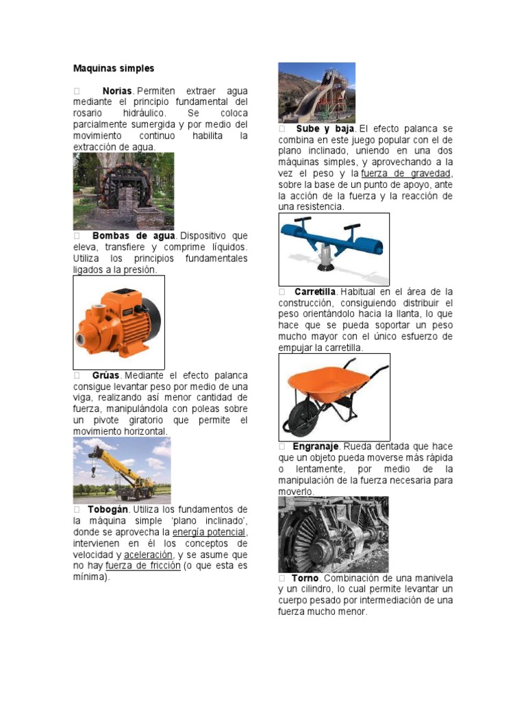 Maquinas Simples y Compuestas | PDF | Máquinas | Palanca