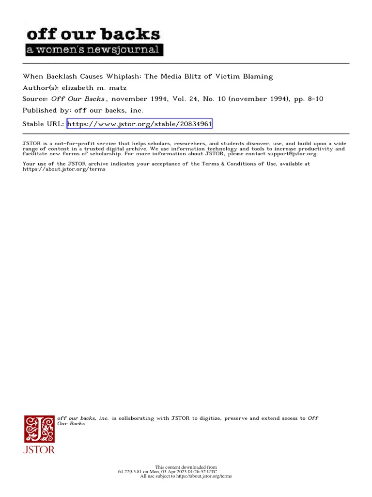 Victim Blaming | PDF | Child Sexual Abuse | Violence