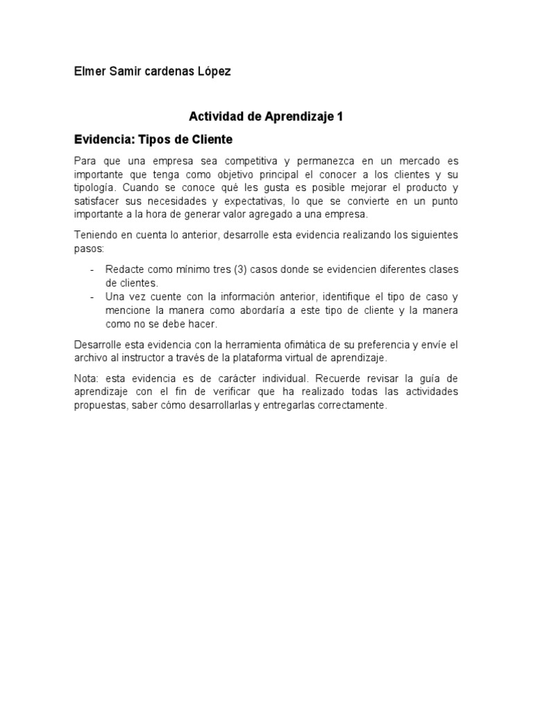 Tipos de Clientes y Estrategias de Atención | PDF | Cliente