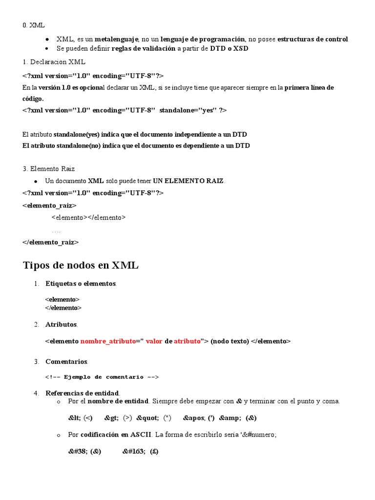 Ejercicios XML | PDF | Xml | Estándares web
