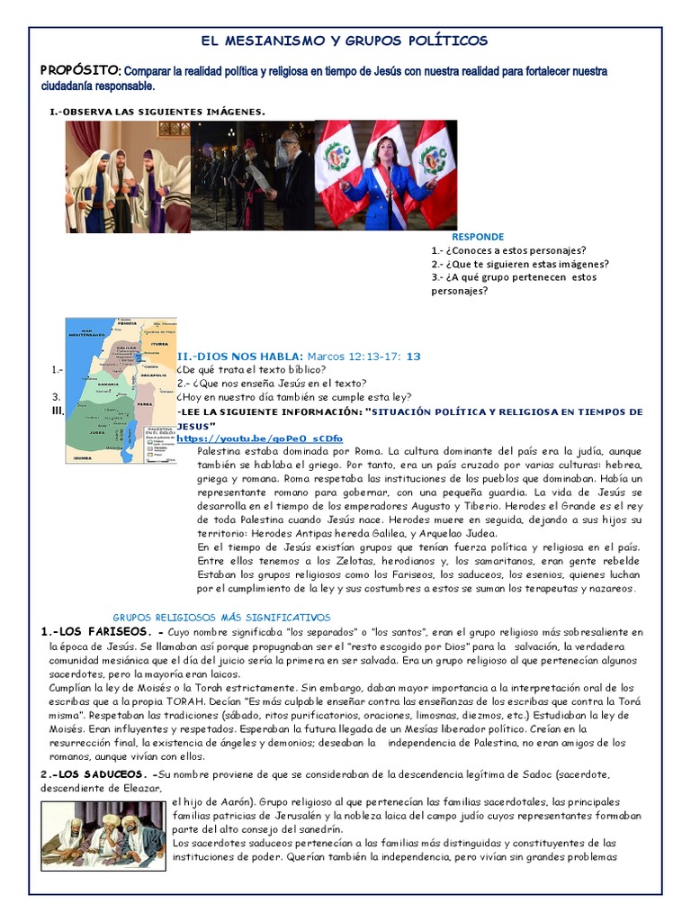 Mesianismo y Grupos Poiticos en Tiempos de Jesus | PDF | Sacerdote | Jesús