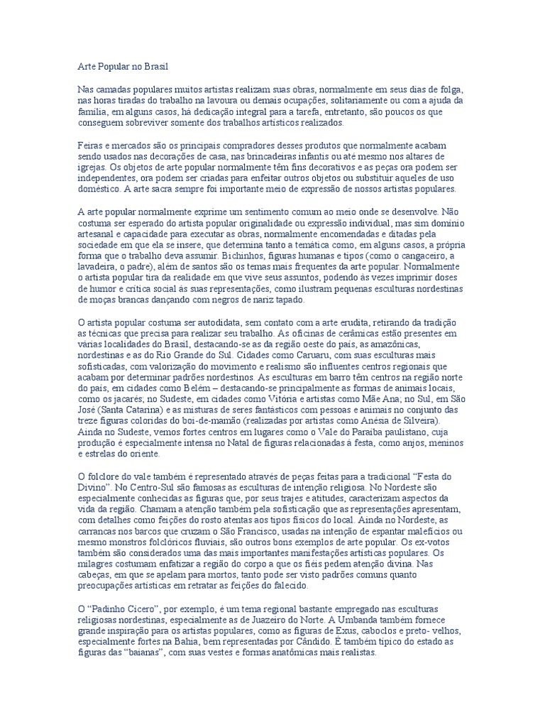 Arte Popular no Brasil | PDF