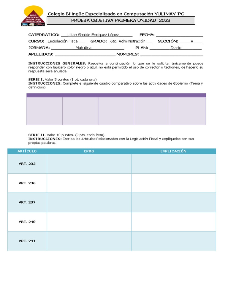 Legislación Prueba Objetiva 6to Admon A | PDF