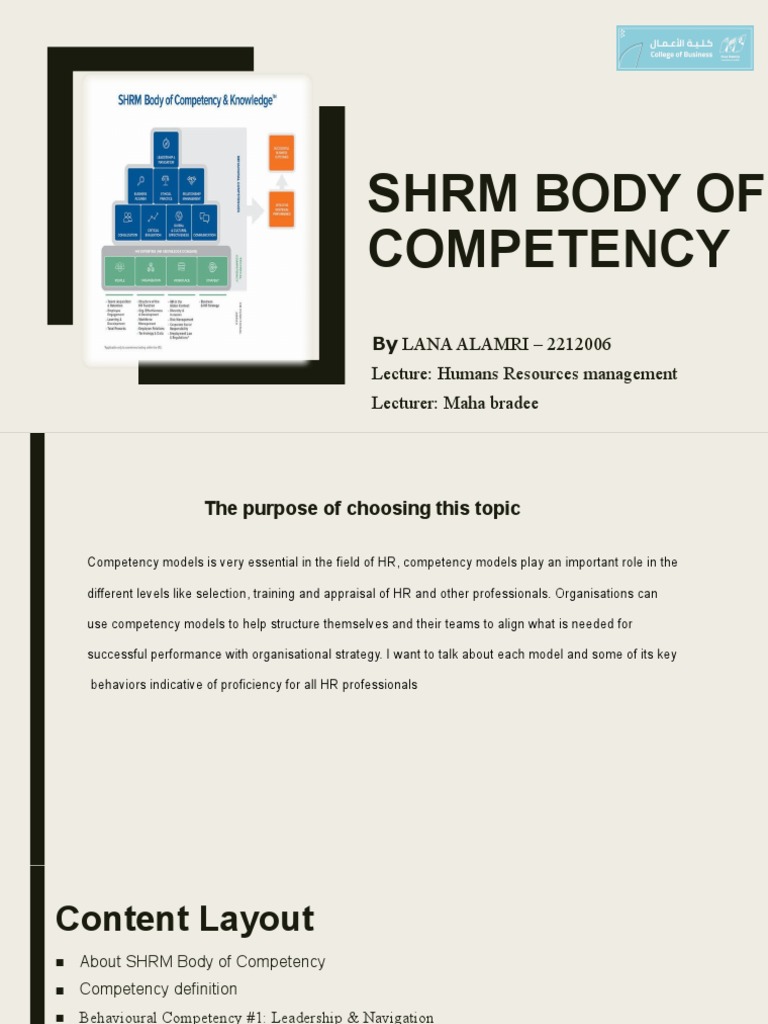 SHRM Body of Competency | PDF | Behavior | Human Resource Management