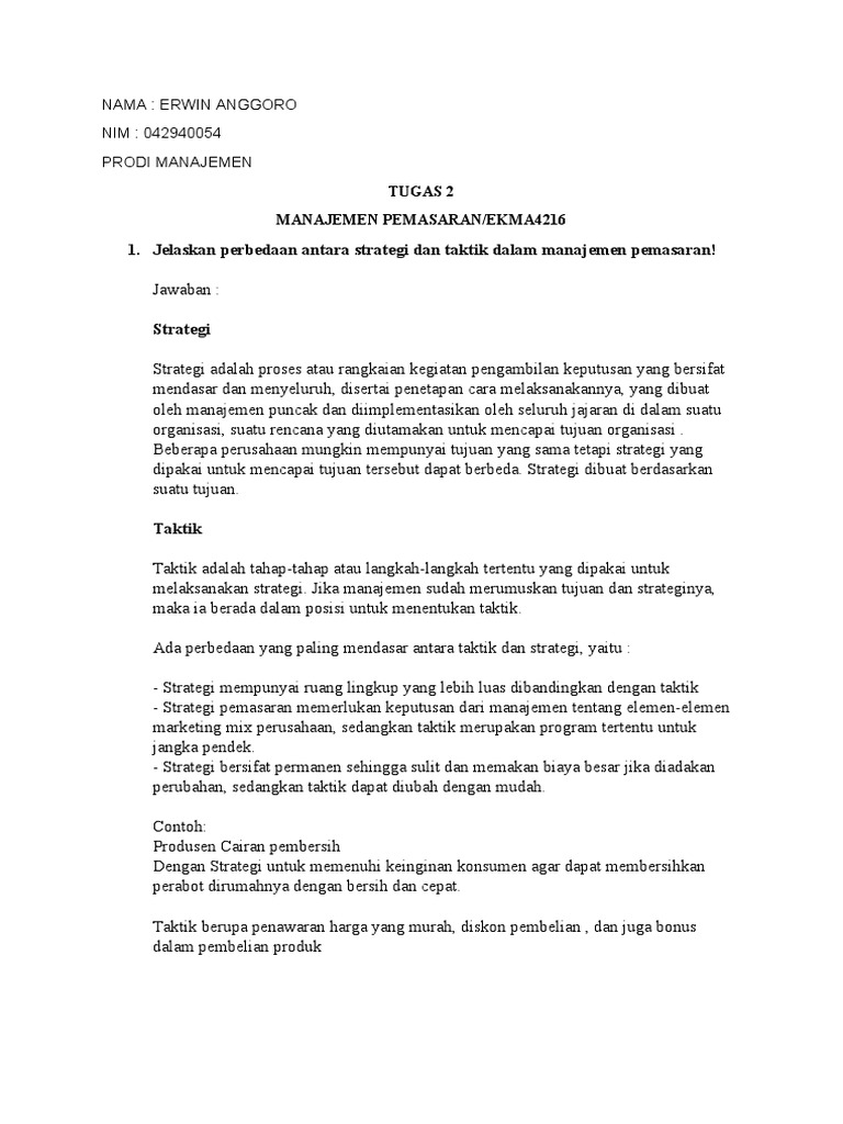 Manajemen Pemasaran | PDF