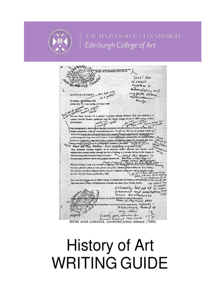 History of Art Writing Guide 2021 - 22 - Version - 6.9.21 | PDF ...